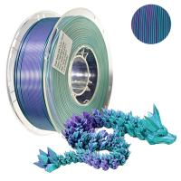 China Dual Color Silk PLA Filament 1.75mm for 3D Printing - 200-220℃ Temperature Range, 1.0KG Spool for sale