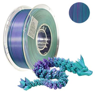 China Dual Color Silk PLA Filament 1.75mm for 3D Printing - 200-220℃ Temperature Range, 1.0KG Spool for sale