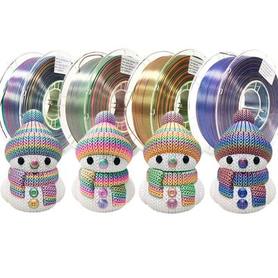China PINRUI PLA Silk Rainbow 1.75mm 3D Printer Filament with 200-220℃ Printing Temperature and 1.0KG Net Weight for sale
