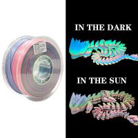 China PINRUI Glow Rainbow PLA Filament 1.75mm 1kg Glow in Dark 3D Printer Material for sale