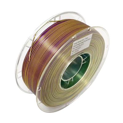 China PINRUI Triple Color PLA Silk Filament 1.75mm 1kg for FDM 3D Printers with 200-220℃ Temperature Range for sale