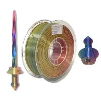 China Triple Color PLA Silk Filament 1.75mm for 3D Printers - 1.0KG Spool with 190-220°C Printing Temperature for sale