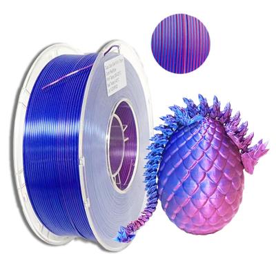 China PINRUI 2 Colors In Filament Dual Color Silk PLA 1.75mm for 3D Printers with 200-220℃ Printing Temperature for sale
