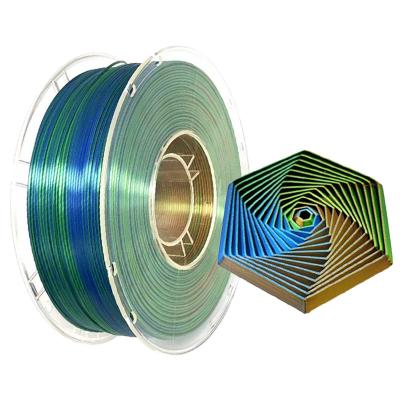 China PINRUI Three Colors Silk PLA Filament 1.75mm for 3D Printers with 190-220°C Printing Temperature for sale