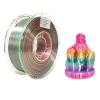 China PINRUI Rainbow PLA Silky Filament 1.75mm 1kg Multi-color Gradient for 3D Printing Models and Crafts for sale