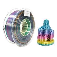 China PINRUI Rainbow PLA Silky Filament 1.75mm 1kg Multi-color Gradient for 3D Printing Models and Crafts for sale