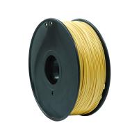 China PLA 3D Printer Filament 1.75mm 3.00mm Gold Color ±0.03mm Tolerance Biodegradable for sale