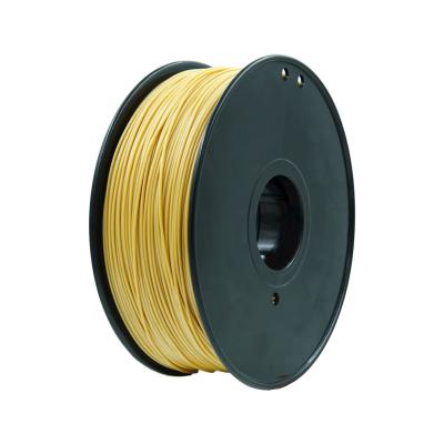 China PLA 3D Printer Filament 1.75mm 3.00mm Gold Color ±0.03mm Tolerance Biodegradable for sale