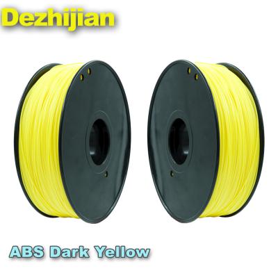 China Biodegradable PLA 3D Printer Filament 1.75mm Solid Yellow Non Toxic Eco Friendly for sale
