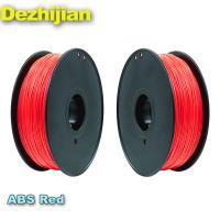 China Good Stability Red PLA 3d Printer Filament Neat Winding Spool 1kg / Roll for sale