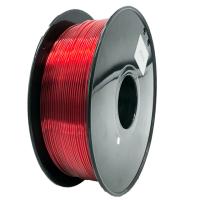 China Clear PETG 3D Printer Filament 1.75mm with 240-260℃ Print Temperature and High Impact Resistance for sale