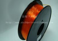 China Orange Flexible TPU 3D Printer Filament 1.75mm & 3.0mm with 200-220°C Print Temperature and 0.8kg Spool for sale