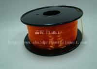China Orange Flexible TPU 3D Printer Filament 1.75mm & 3.0mm with 200-220°C Print Temperature and 0.8kg Spool for sale