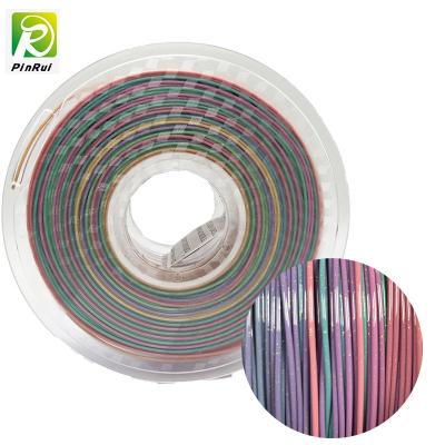 China PLA 1.75mm Glitter Sparkle Rainbow 3D Printer Filament 1kg Net Weight for sale
