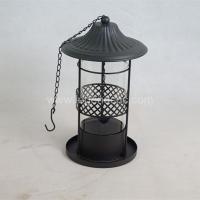 China Vintage Style Hanging Wild Bird Feeder Steel Glass Material Rust Resistance for sale