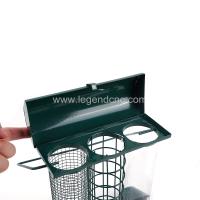 China Multifunction Hanging Wild Bird Feeder 3 In 1 Iron Art With High Seed Capacity for sale