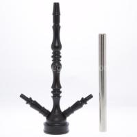 China Black Two Holes Egyptian shisha hookah Aluminium Material Anodic Sandblasted for sale