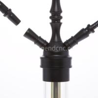 China Black Two Holes Egyptian shisha hookah Aluminium Material Anodic Sandblasted for sale
