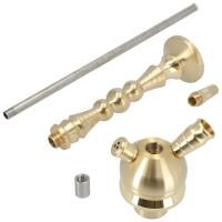 China Brass Chrom Gold Smoking Hookah 2 Holes Type CNC Machining Products for sale
