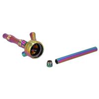 China Rainbow Color 4 Holes Shisha , Anodizing Surface Treatment Argileh for sale