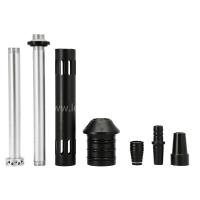 China Aluminium Sliver Black Hookah With Anodizing Surface Treatment Easy Carry for sale