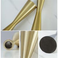 China Powder Coating Home Candle Holders Set Of 3 Gold Finish Metal Taper for sale