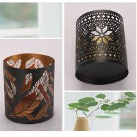 China Steel Metal Stamping Service Custom Shape With Star And Blank Hollow Out Round Tealight Candle Holder for sale