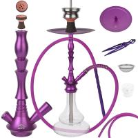 China Modern Aluminum Hookah Shisha Six Colors Narguile Nargile Smoking Water Pipe Backpack Gift for sale
