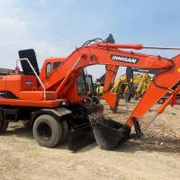 China Doosan DX150-7 Used Wheel Excavator 0.6m3 Bucket Capacity 86kw Rated Power for sale