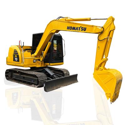 China Used Mini Excavator Komatsu PC70-8 Second Hand Digger 48.5KW Rated Power In Stock for sale