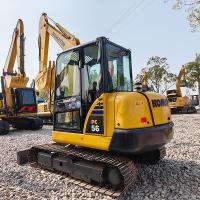 China Used Mini Excavator Komatsu PC56-7 Second Hand Crawler Digger 34.5KW Rated Power for sale