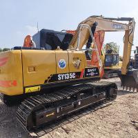 China 0.6m3 Bucket Capacity Used SANY SY135 Mini Crawler Excavator 73kw Rated Power for sale