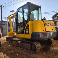 China Used Mini Excavator Komatsu PC56-7 0.2m³ Bucket Capacity 34.5KW Rated Power for sale