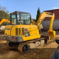 China Used Mini Excavator Komatsu PC56-7 0.2m³ Bucket Capacity 34.5KW Rated Power for sale