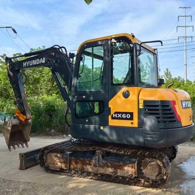 China Mini Used Excavator Hyundai HX60 Crawl Excavator 0.21m3 Bucket Capacity for sale