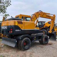 China Small Used Excavator Hyundai R150w-9 Wheel Excavator 0.23m3 Bucket Capacity for sale