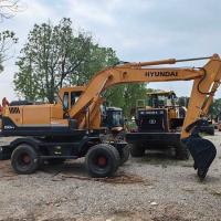 China Small Used Excavator Hyundai R150w-9 Wheel Excavator 0.23m3 Bucket Capacity for sale
