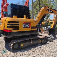 China 5.5tons 0.1m3 Bucket Capacity SANY Used Little Crawler Excavator SY55C for sale