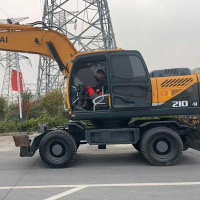China Used Excavator Hyundai R210-9 Wheel Excavator 0.91m3 Bucket Capacity Middle Excavator for sale