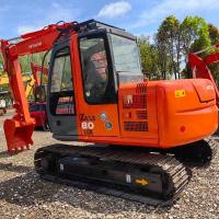 China Original HItachi ZX80 Compact Crawl Excavator 0.28m3 Bucket Capacity Used Excavator for sale
