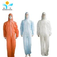 China 40GSM PE Disposable Protective Wear Coverall Suit Polypropylene Material for sale