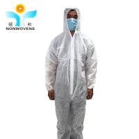 China SMS Disposable Protective Wear Coverall CE Medical Isolation Suit With Hood for sale