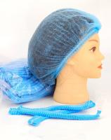 China 10gsm 12gsm 14gsm Disposable Hair Net Cap Double / Single Elastic Bouffant Mob Cap for sale