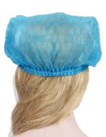 China 21 Inch Machine Made 10gsm PP Non Woven Bouffant Cap Spunbonded Stripe Head Hat for sale
