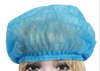 China 30gsm Disposable Blue Clip Net Cap With Of 18‘’21‘’24‘’For In Food Processing Plant for sale