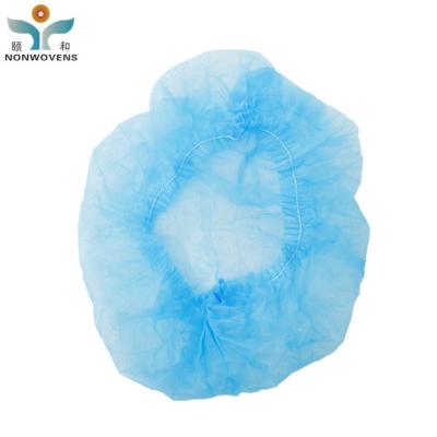 China Protection Head Hair Cover Bouffant Cap Nonwoven Double Elastic for sale