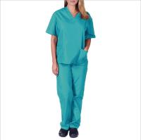 China PP SMS Disposable Scrub Protective Suit Nonwoven Fabric With Different Colors for sale