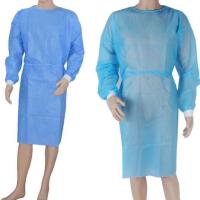 China Elastic Cuff Disposable Isolation Gown Knitted Cuff Long Sleeve CE Certified for sale