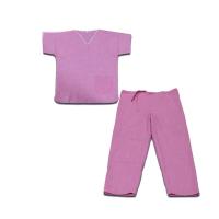 China Nonwoven ISO SMS V Collar Navy Blue Disposable Protective Suits , Medical Scrubs for sale
