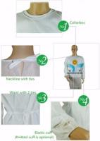 China Elastic Cuff Disposable Isolation Gown Knitted Cuff Long Sleeve CE Certified for sale